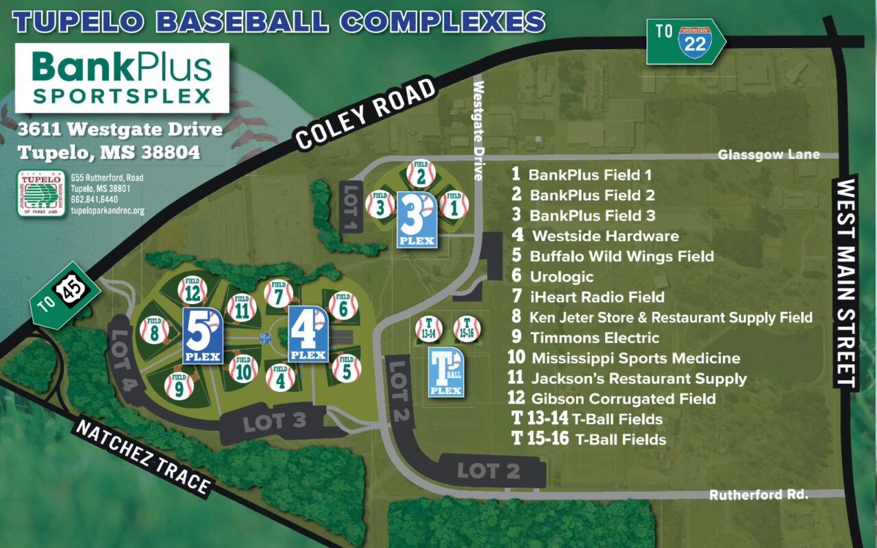 BASEBALL COMPLEX | Tupelo Parks & Recreation